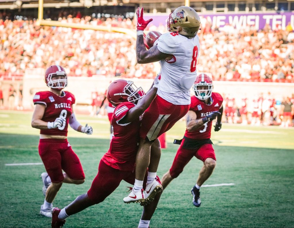 Mital scores four touchdowns as Rouge et Or down McGill - The Quebec ...