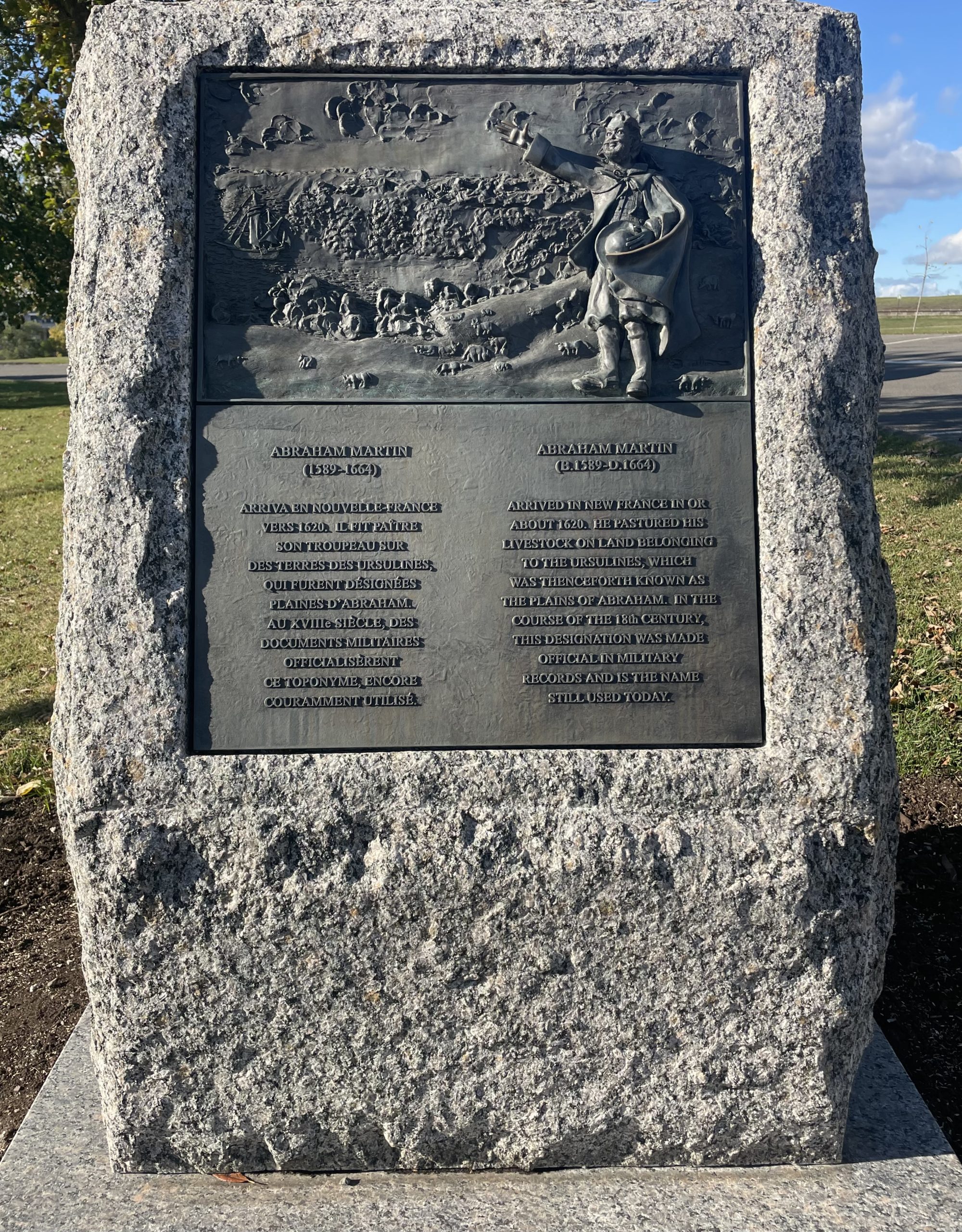 MONUMENTAL VIEWS: Abraham Martin on the Plains of Abraham - The Quebec ...