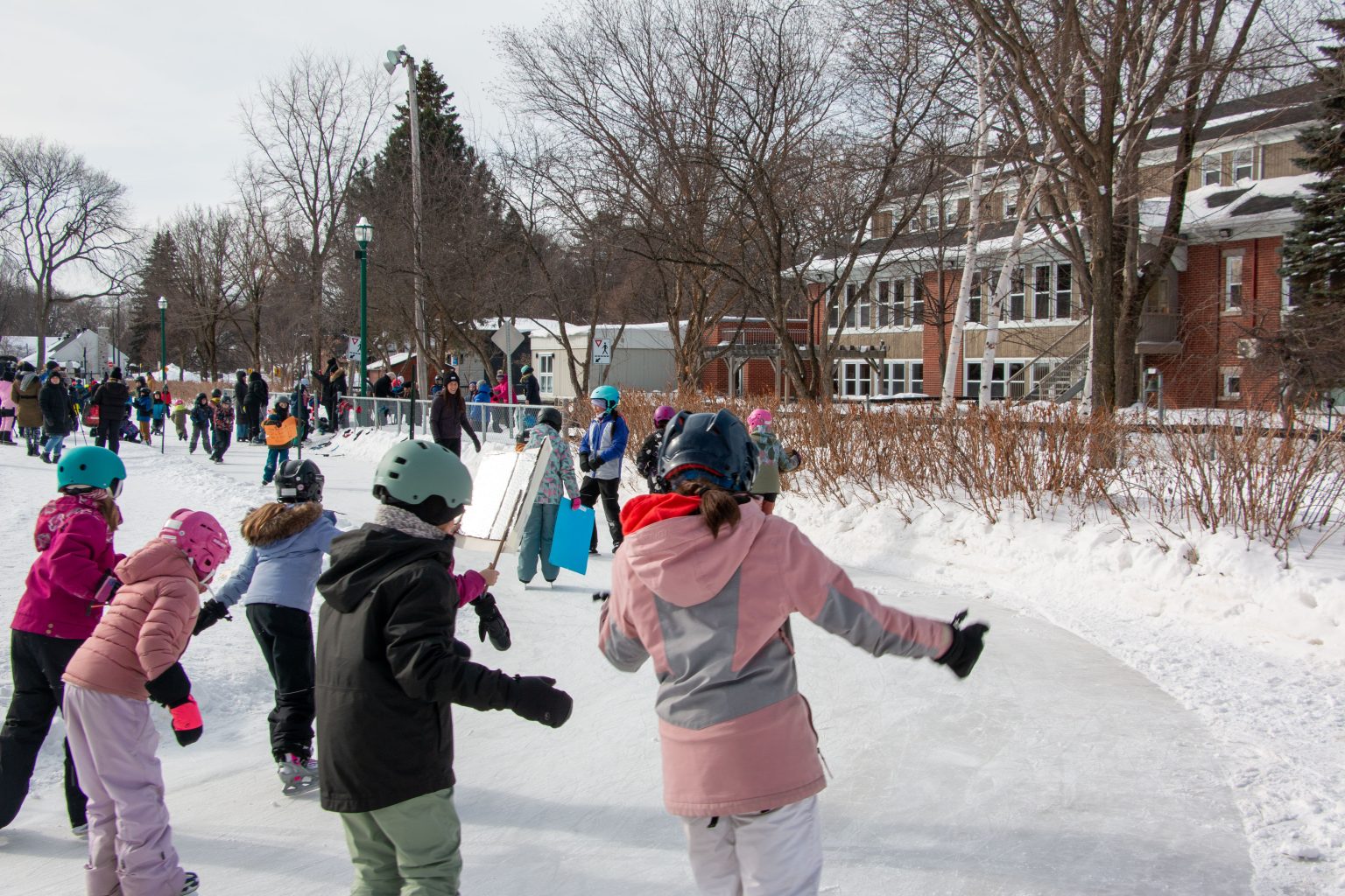 Montessori students and teachers protest rink closures with community ...
